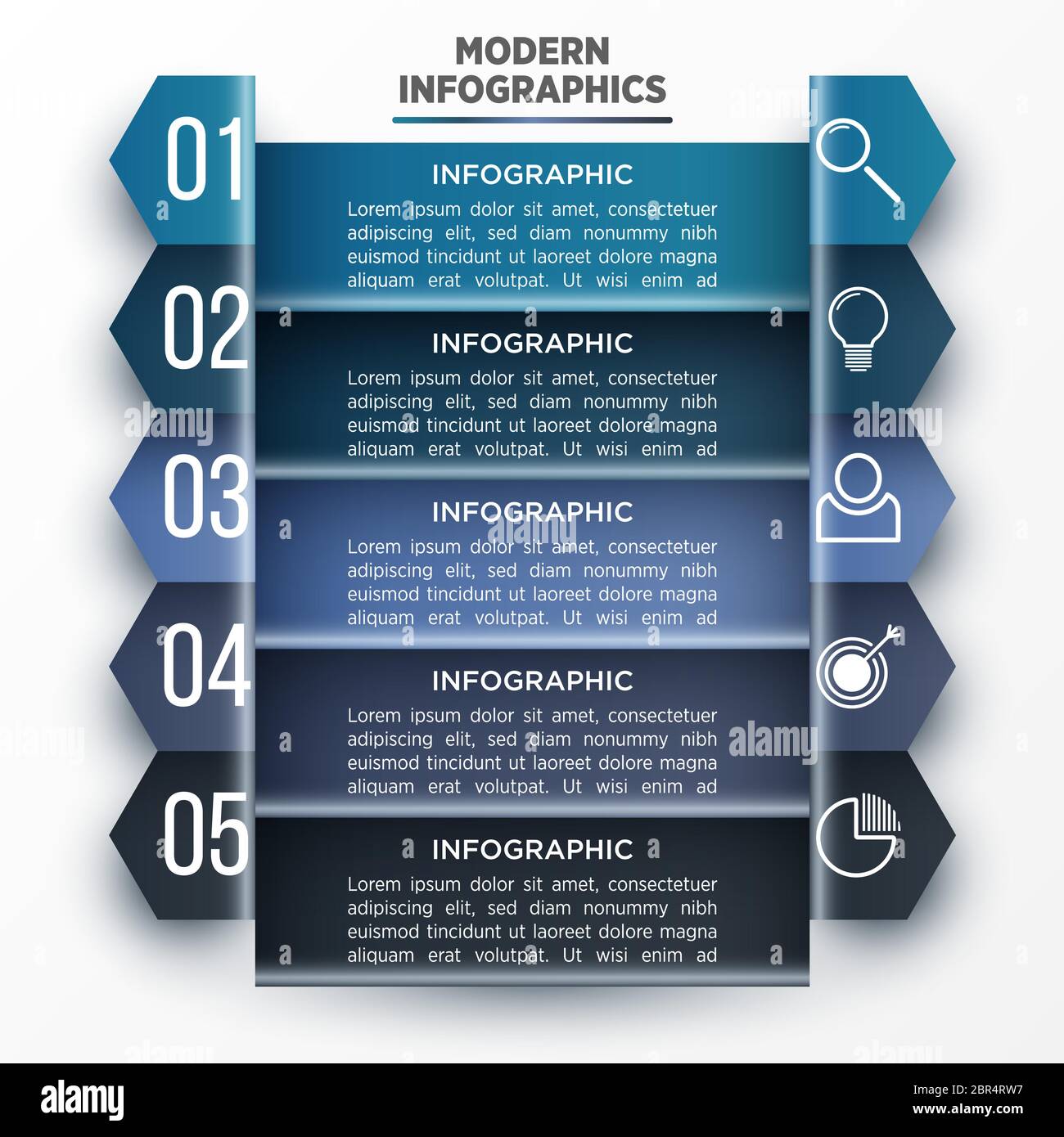 Vector 3D infographic template for presentation. Business data ...