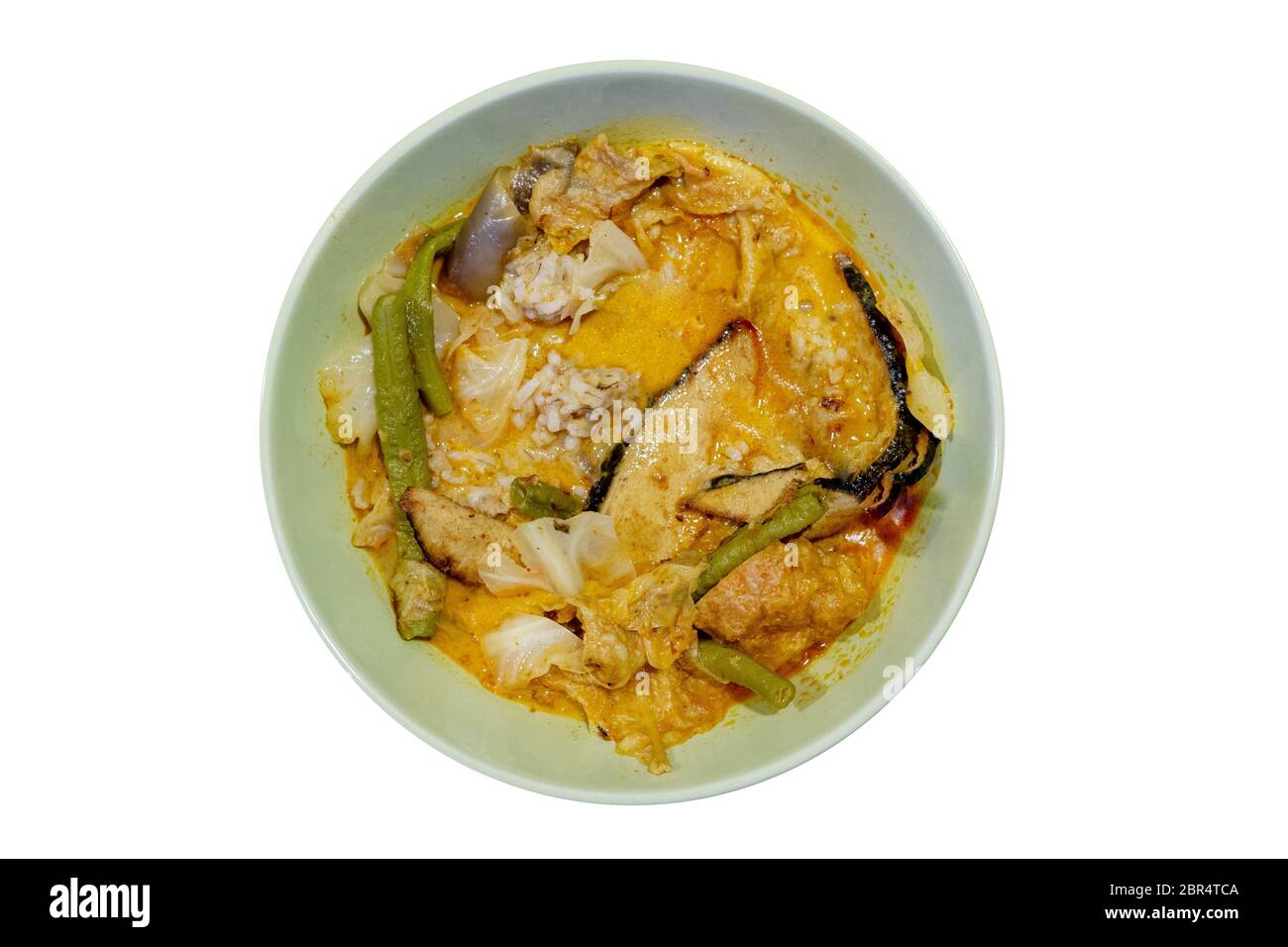 Top view vegetables curry rice isolated on white background Stock Photo ...