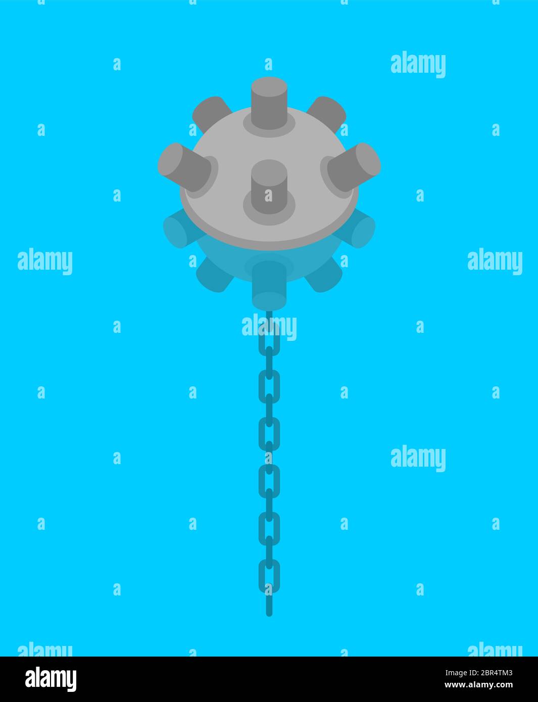 Naval mine isolated. Underwater bomb. vector illustration Stock Vector ...