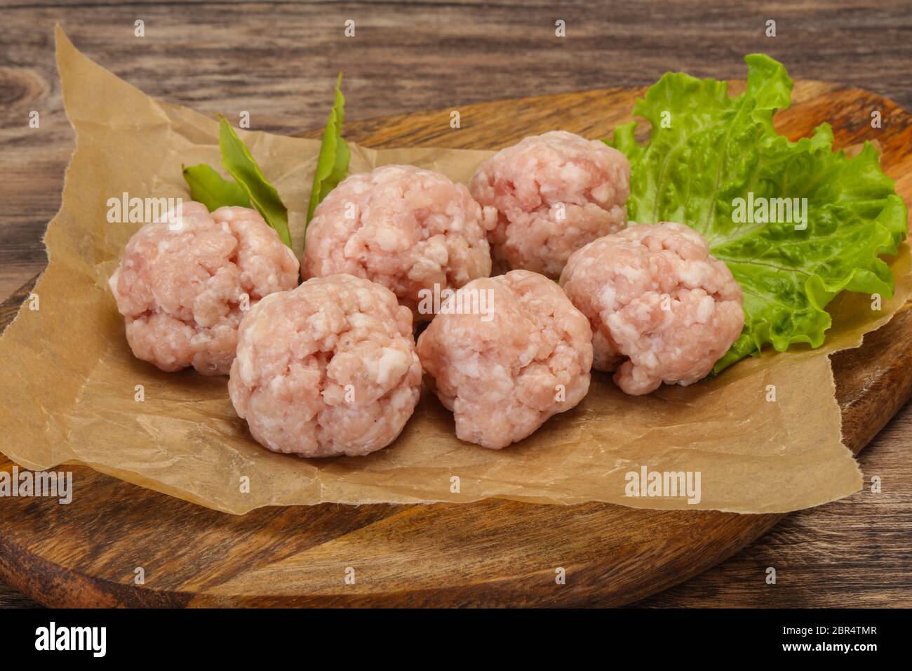 Homemade raw pork minced meatball ready for cooking Stock Photo - Alamy