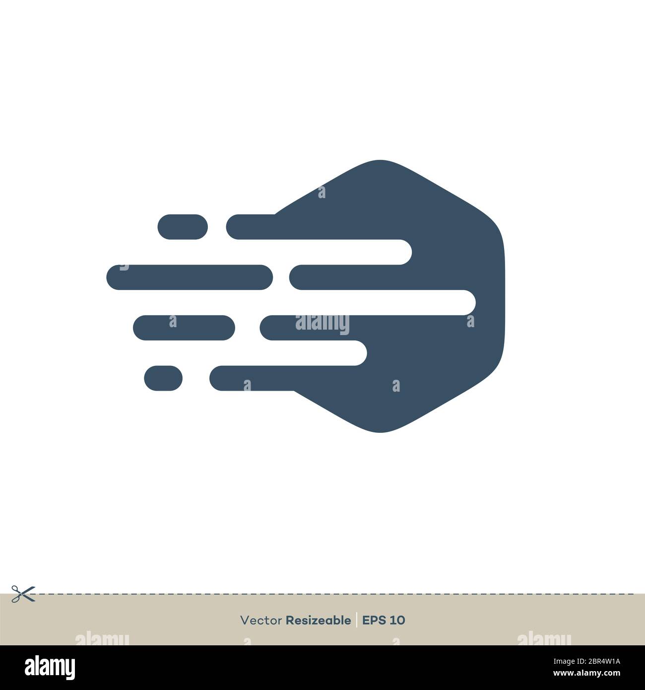 Fast Lines Hexagon Shape Logo Template Illustration Design Stock Photo ...