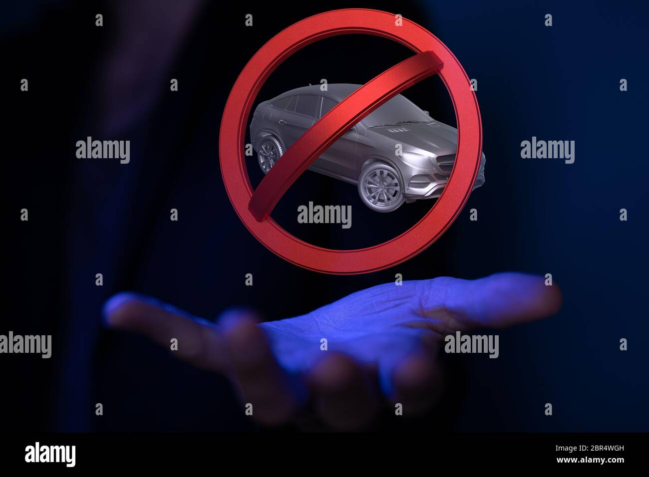 car ban sign symbol 3d Stock Photo - Alamy