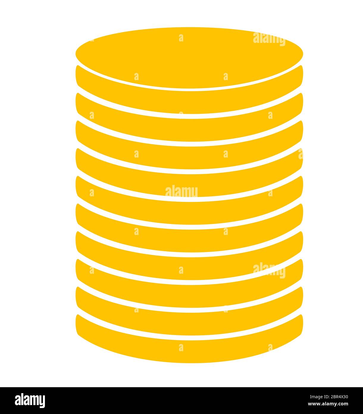 pile golden coins treasure finance yellow illustration money Stock ...