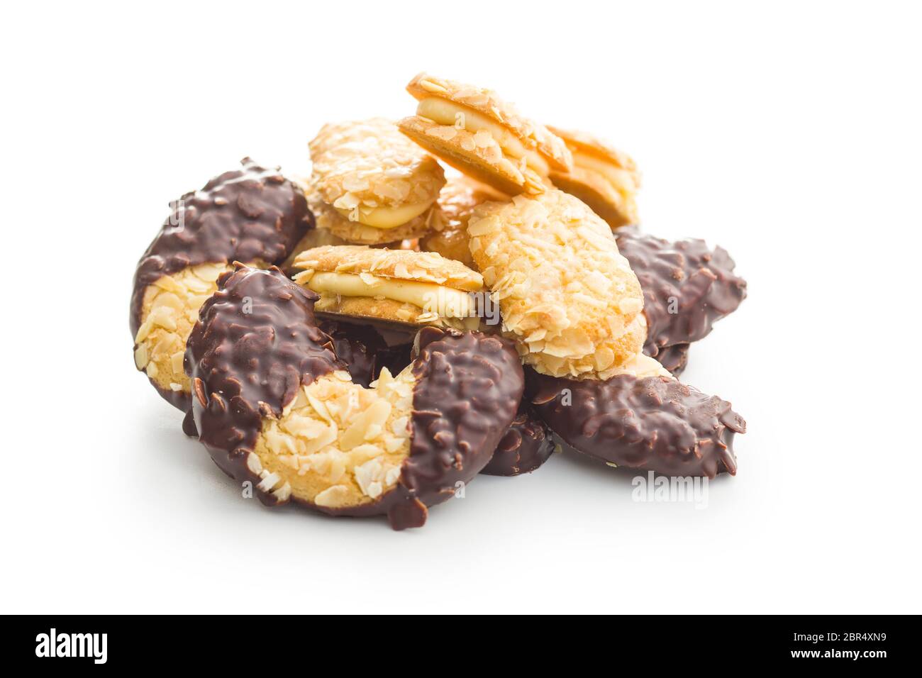 Sweet biscuits dessert isolated on white background Stock Photo - Alamy