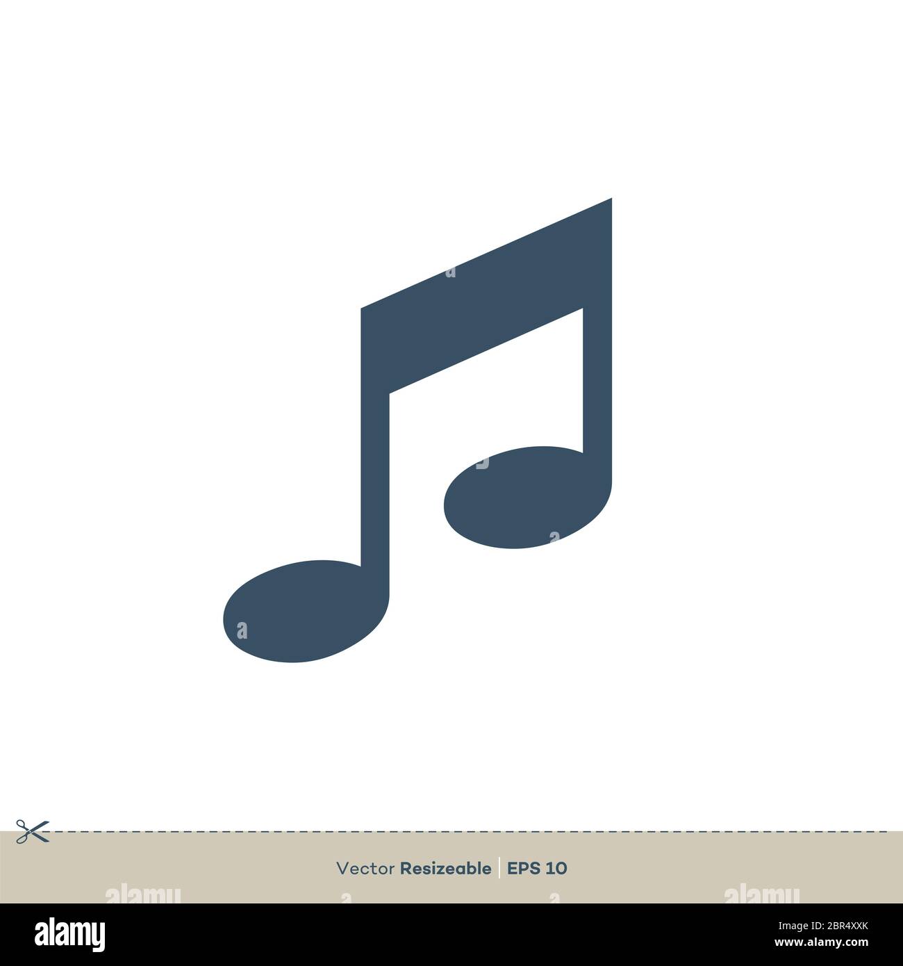 Note Music Sign Logo Template Illustration Design Stock Photo - Alamy