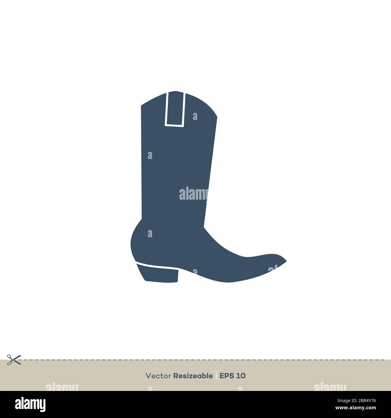 Cowboy Boot vector Logo Template Illustration Design Stock Photo - Alamy