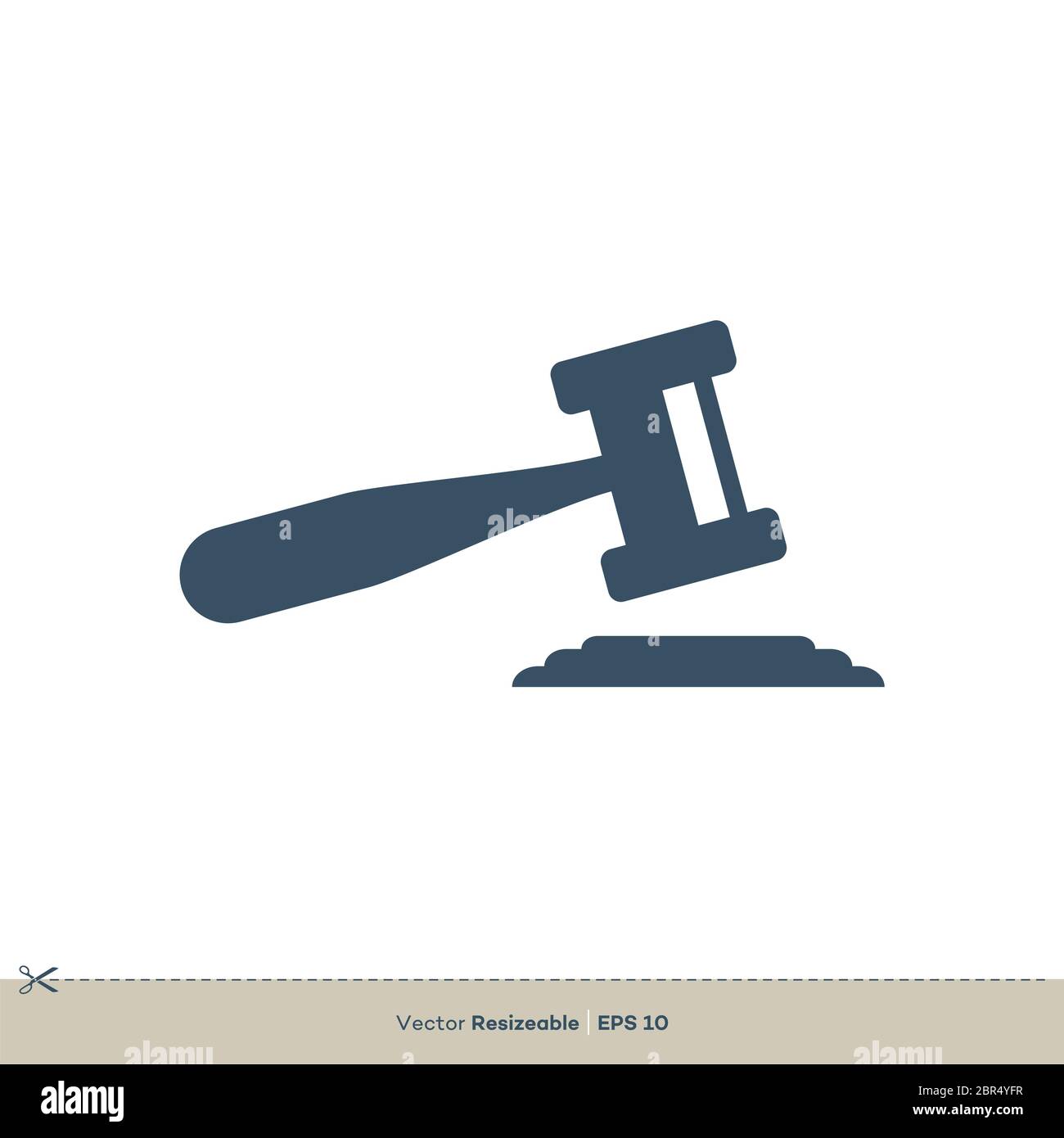 Blue Gavel Icon Vector Logo Template Illustration Design Stock Photo ...