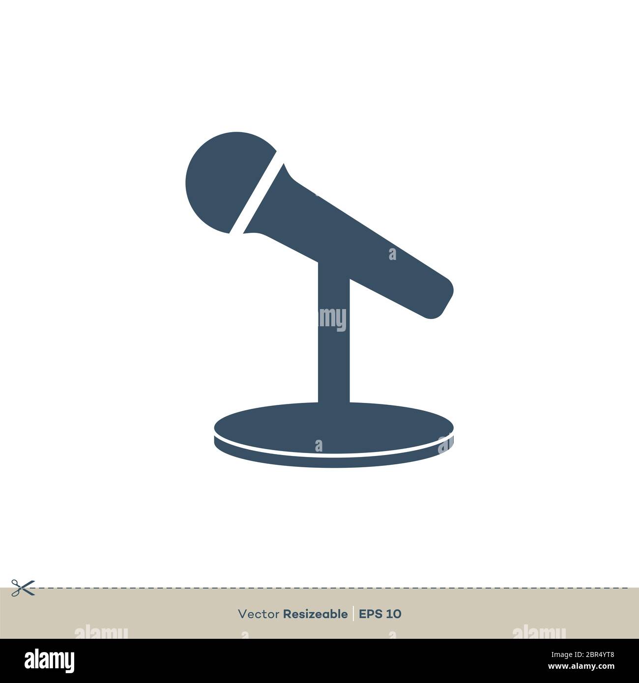 Microphone Icon Vector Logo Template Illustration Design Stock Photo ...