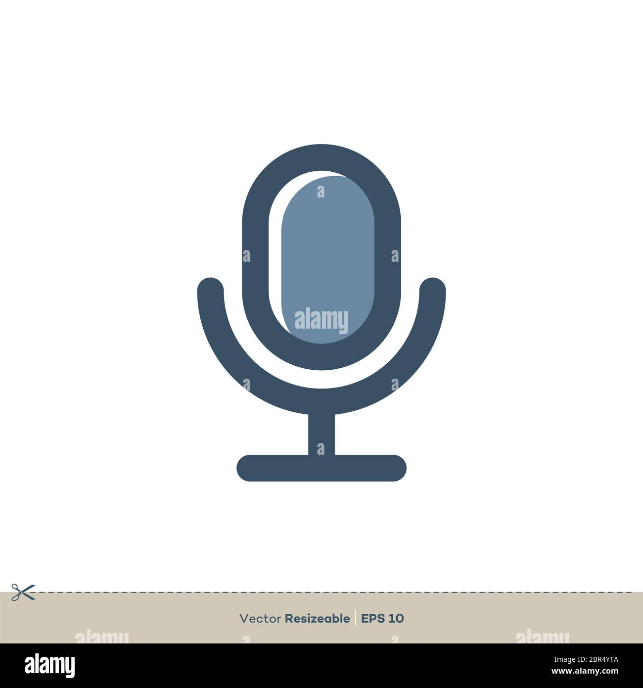 Microphone Icon Vector Logo Template Illustration Design Stock Photo ...