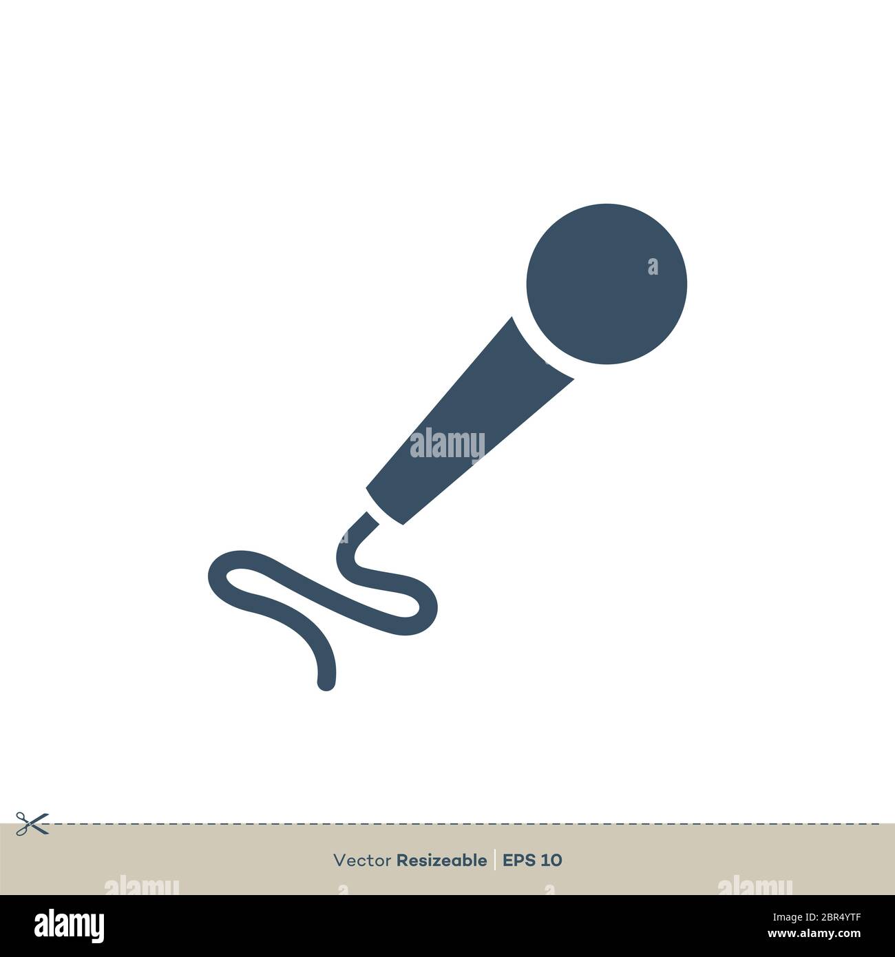 Microphone Icon Vector Logo Template Illustration Design Stock Photo ...