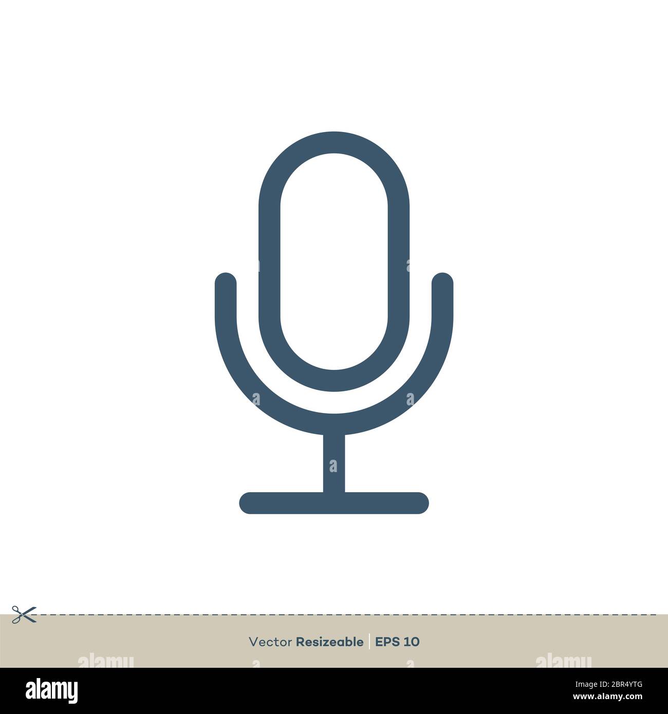 Microphone Icon Vector Logo Template Illustration Design Stock Photo ...