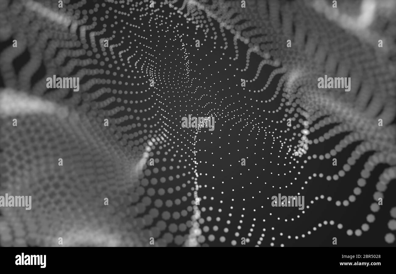 Abstract Polygonal Space Low Poly Dark Background With Connecting Dots And Lines Connection