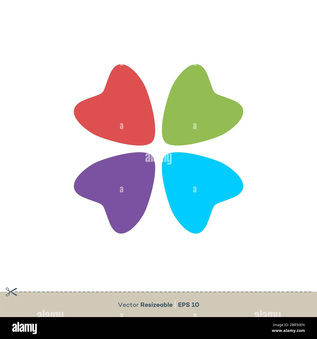 Colorful Petal Flower Logo Template Illustration Design Stock Photo - Alamy