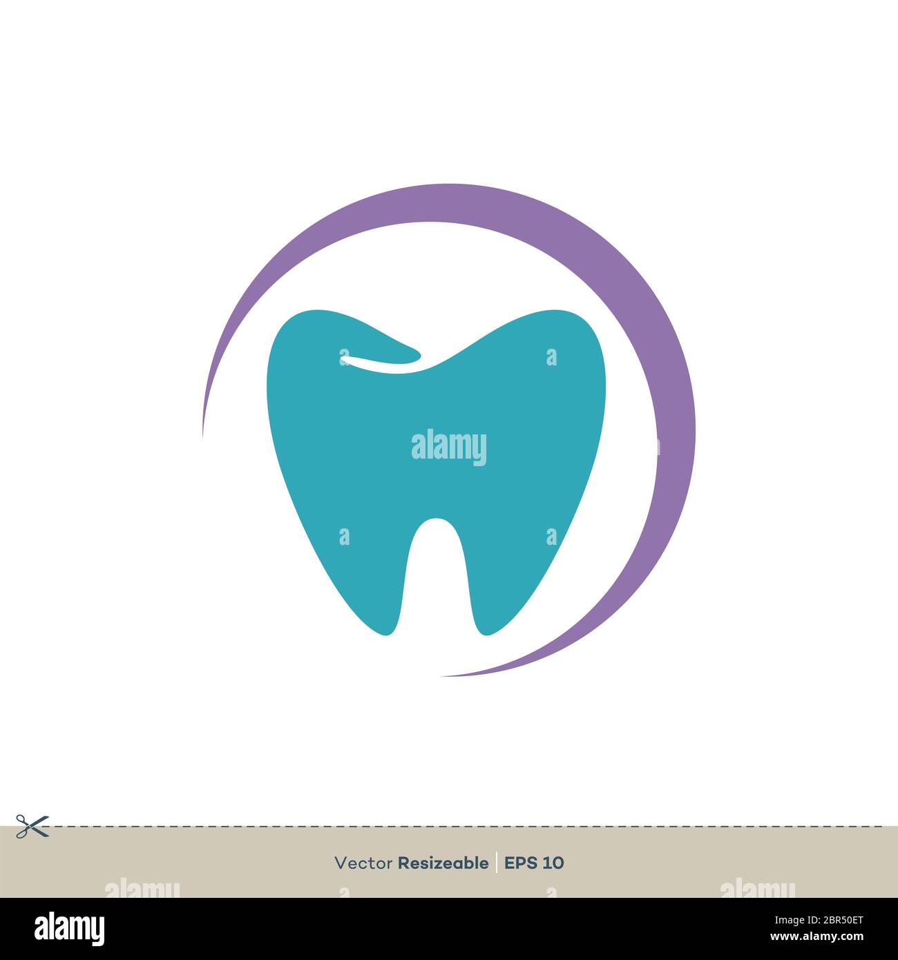 Colorful Tooth Shape Logo Template Illustration Design Stock Photo - Alamy