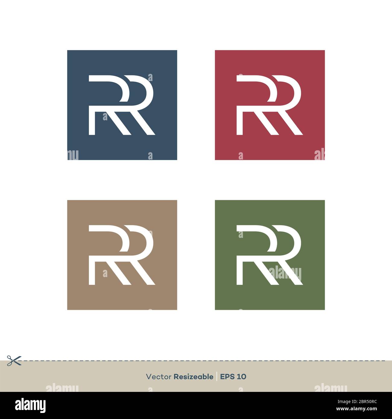 Letter r logo set hi-res stock photography and images - Alamy