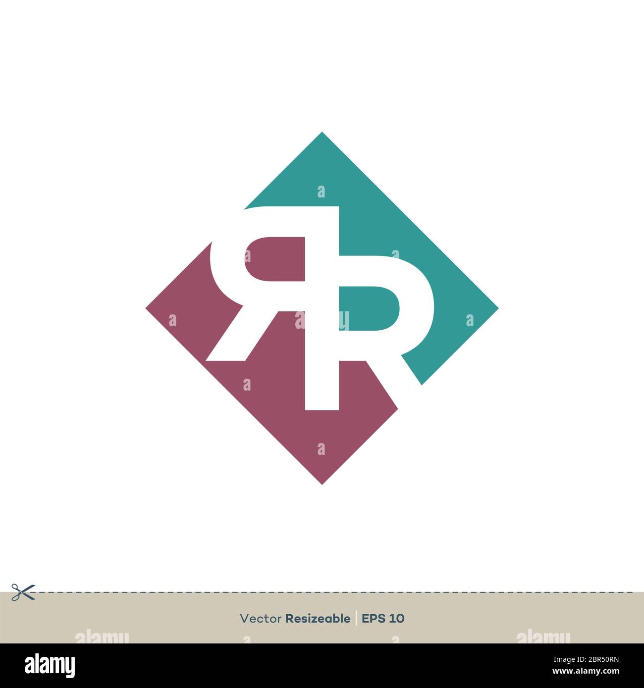 R R Letter Logo Template Illustration Design Stock Photo - Alamy