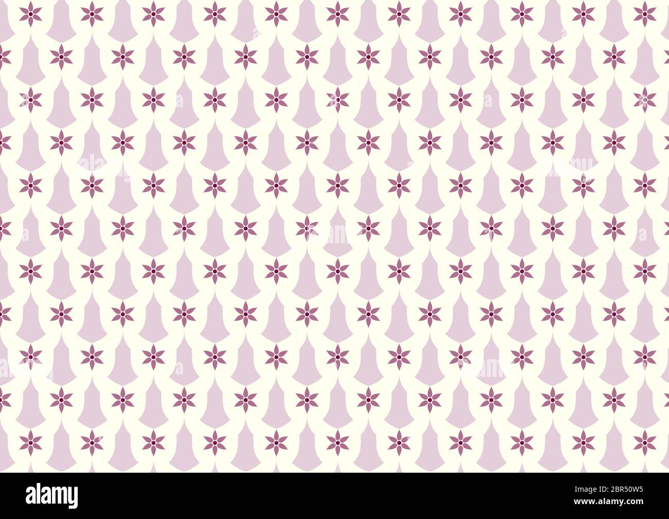 Violet vintage blossom and candlestick pattern on pastel background ...