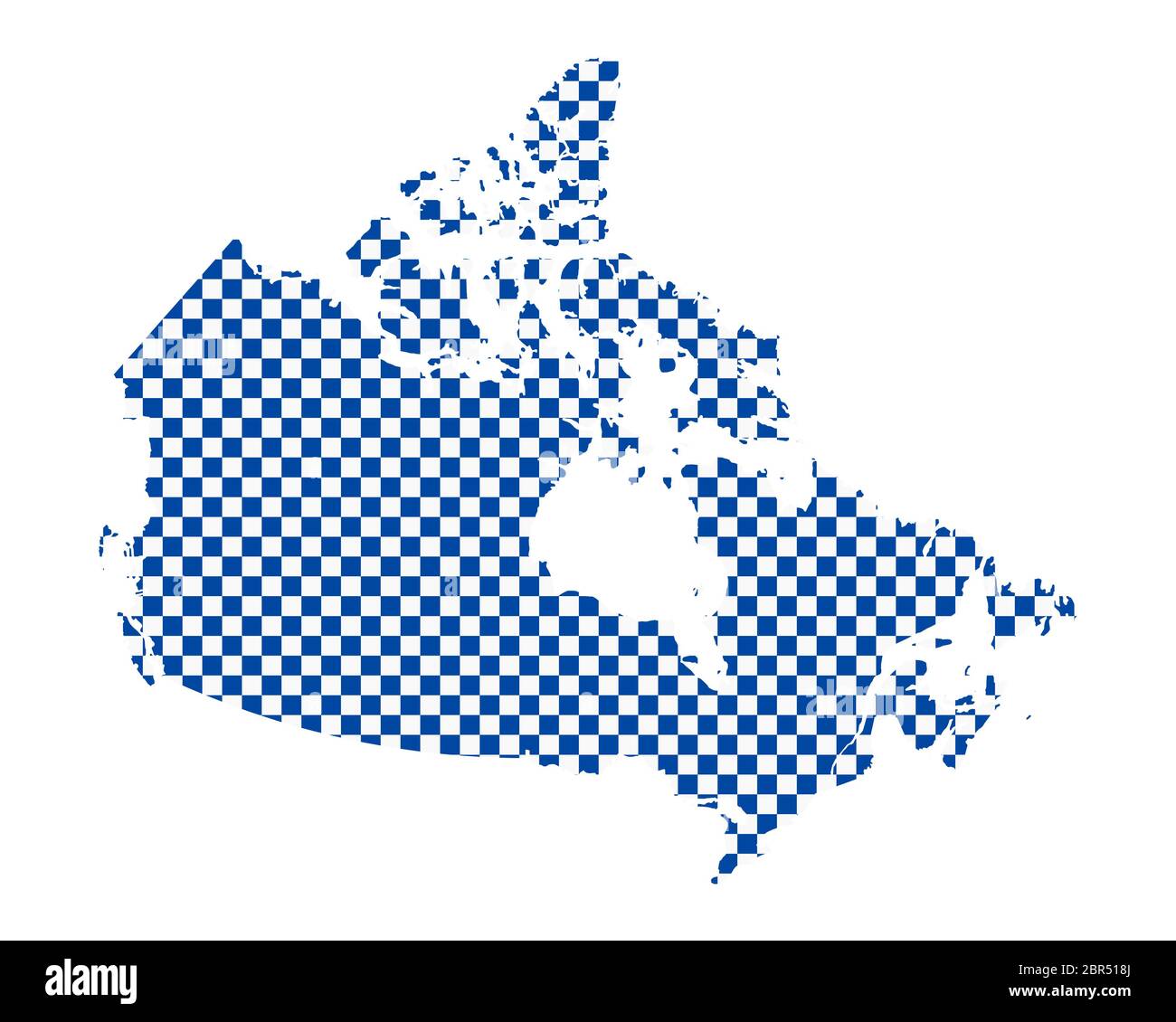 Map of Canada in checkerboard pattern Stock Photo - Alamy