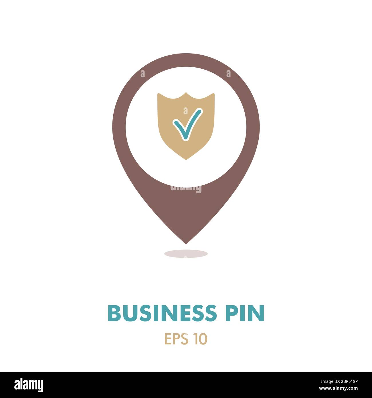 Best protection shield outline pin map icon vector. Finances sign. Map ...