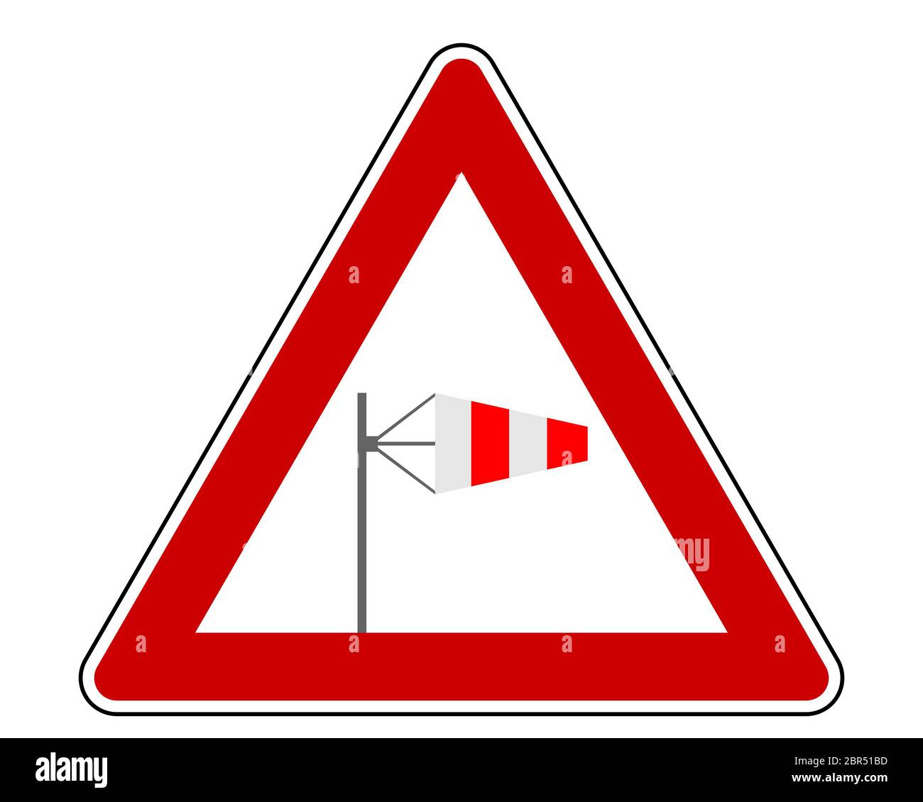 Attention sign with wind cone Stock Photo - Alamy