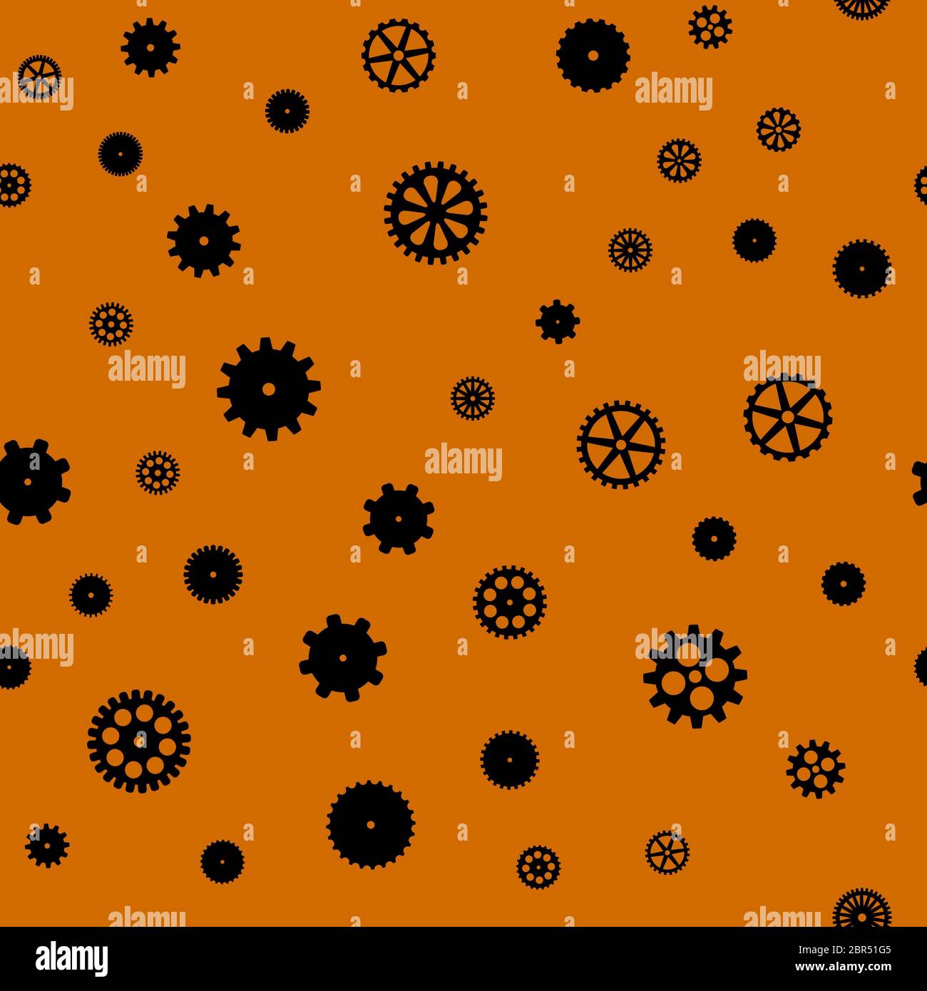 abstract black flat gears seamless pattern Stock Photo - Alamy