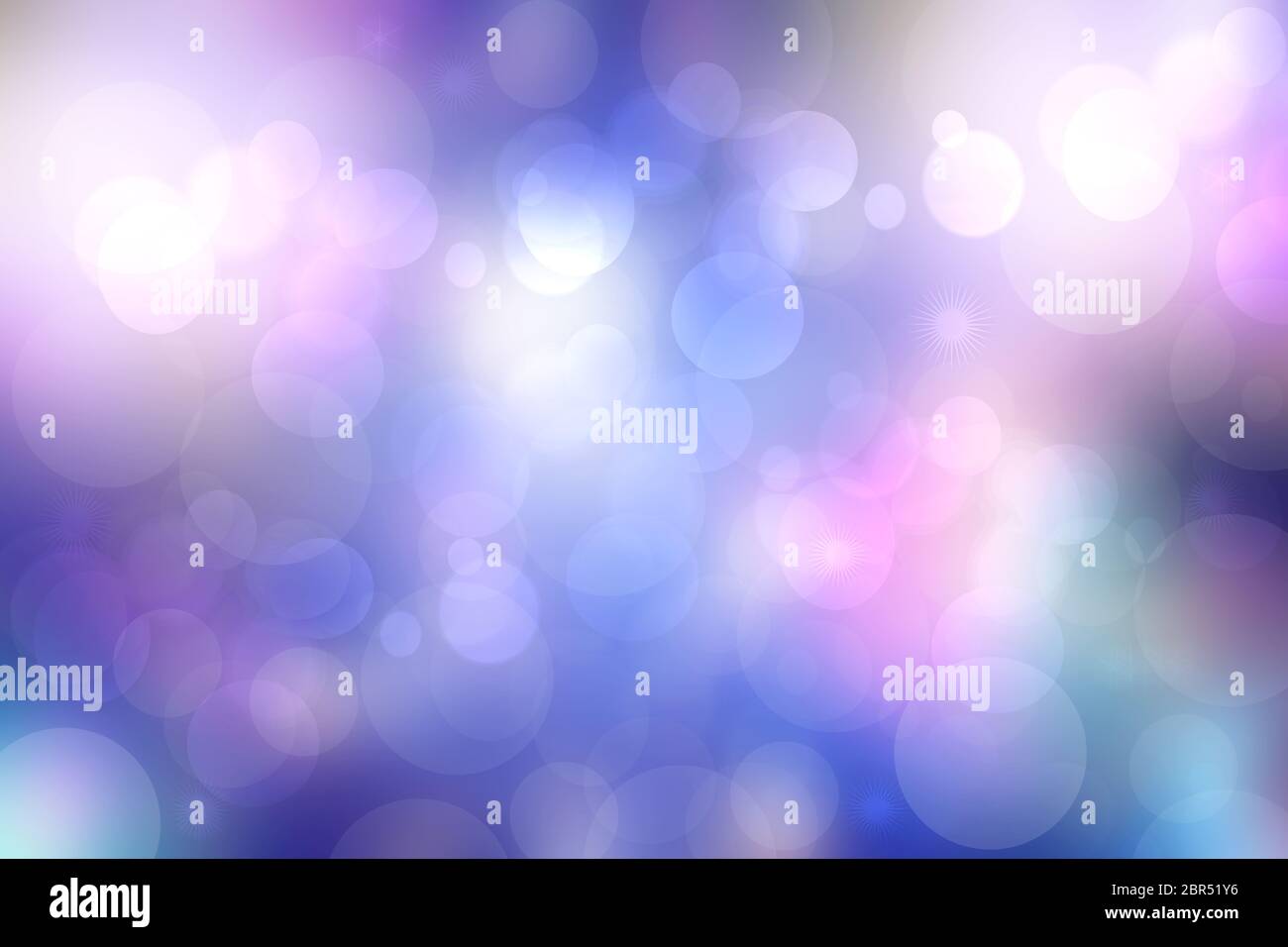 Abstract gradient of light blue pink pastel background texture with glowing circular bokeh ...