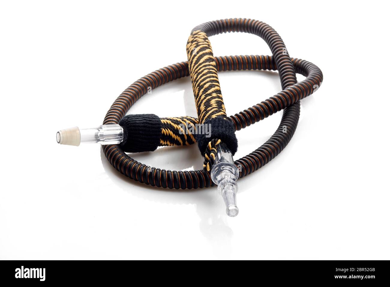 Egyptian hose with mouthpiece for hookah isolated on a white background ...