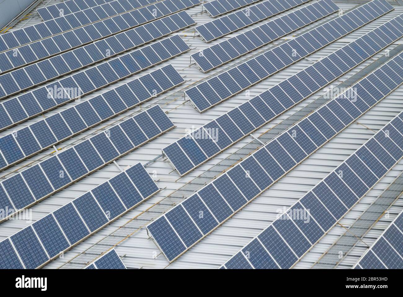 Solar panel on roof top Stock Photo - Alamy