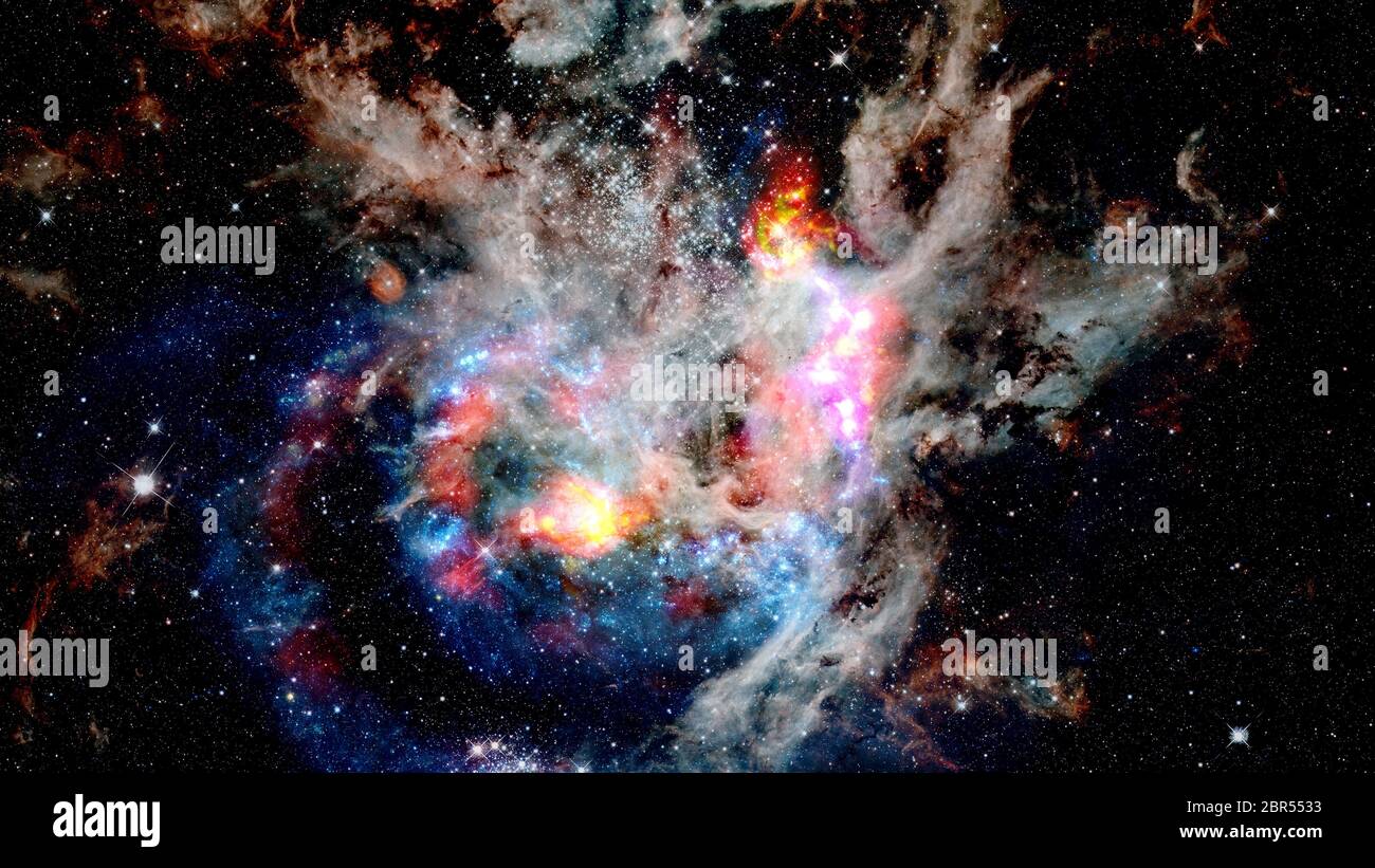 Galaxy and nebula in outer space. Elements of this image furnished by ...