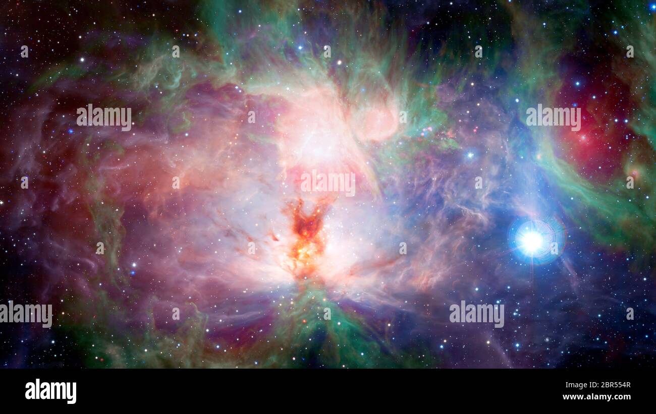 Galaxy and nebula in outer space. Elements of this image furnished by ...