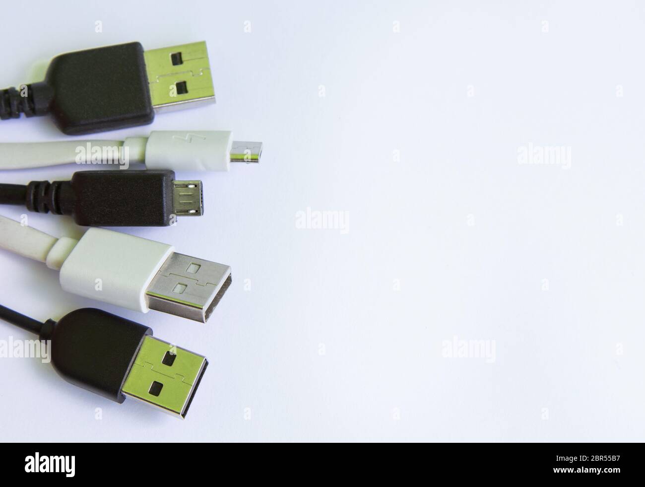 Universal USB cable in white and black for mobile phones. for ...