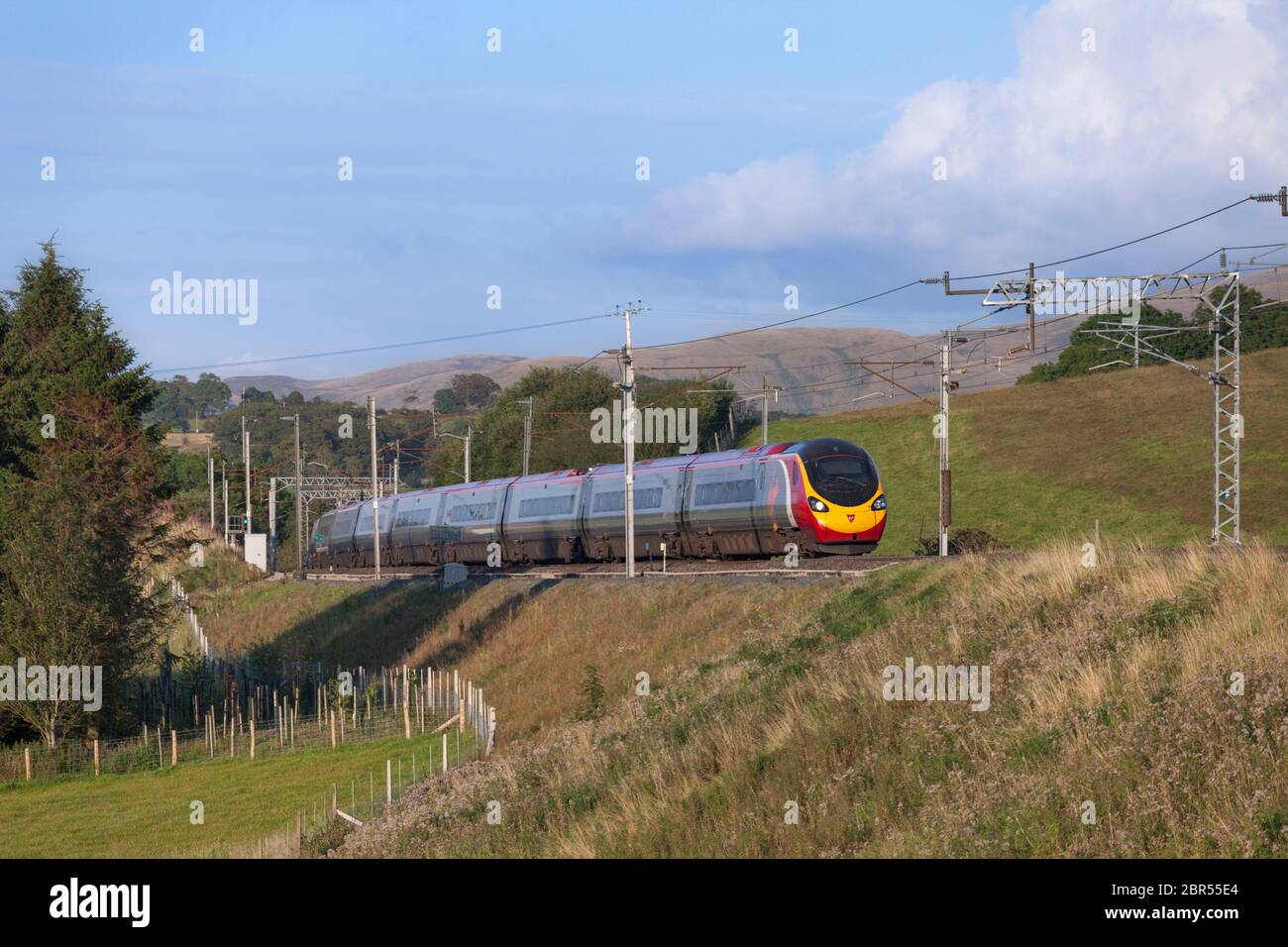 Virgin Trains class 390 Alstom pendolino train on the west coast ...