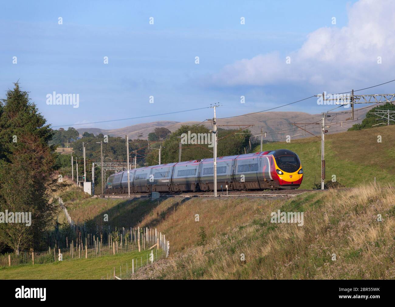 Virgin Trains class 390 Alstom pendolino train on the west coast ...