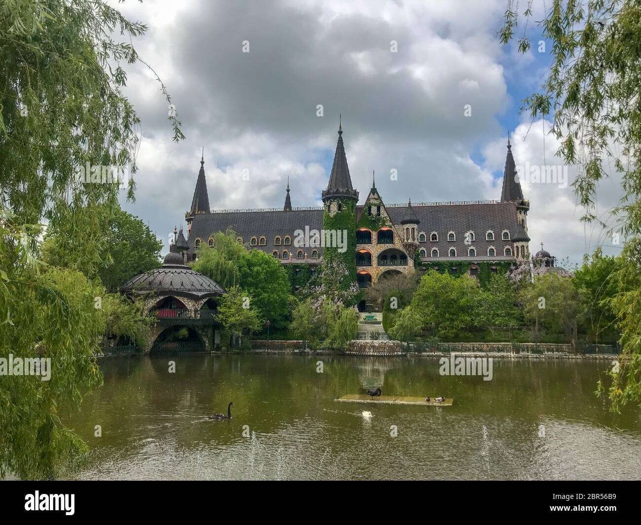 Beautiful View to Medieval Castle In Summer Stock Photo - Alamy