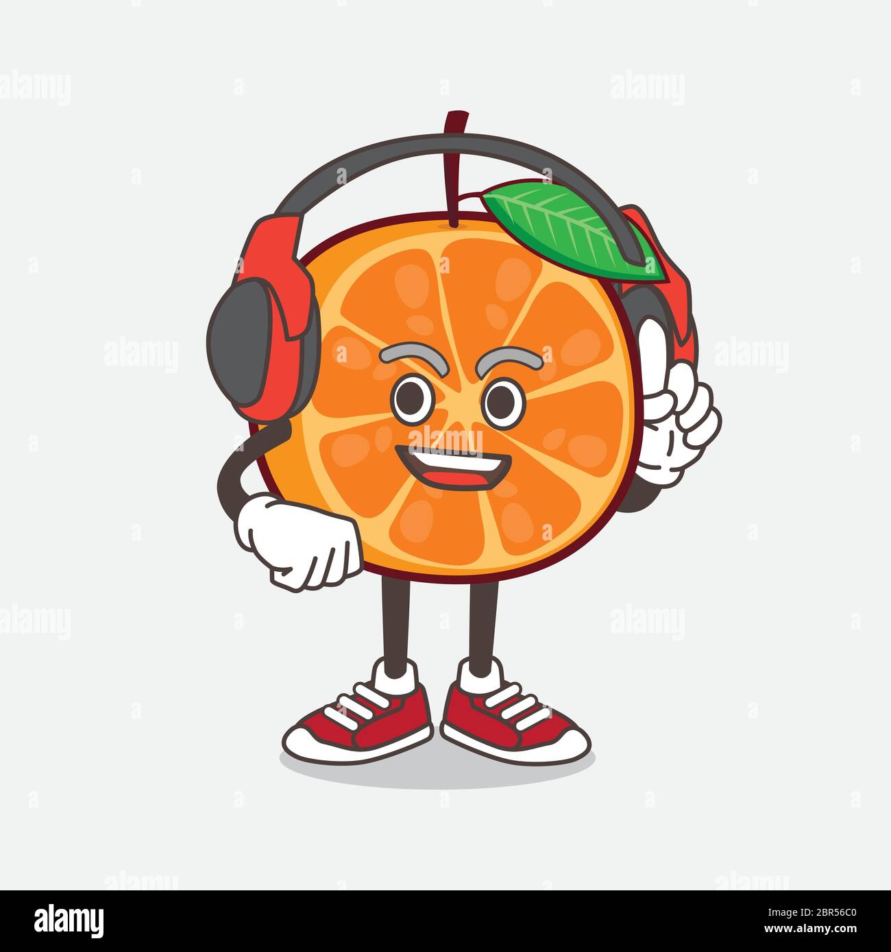 An illustration of Orange Fruit cartoon mascot character speaking on a ...