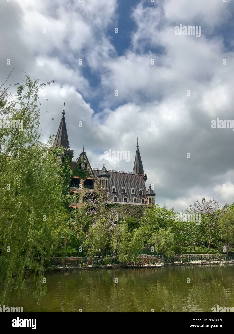 Beautiful View to Medieval Castle In Summer Stock Photo - Alamy