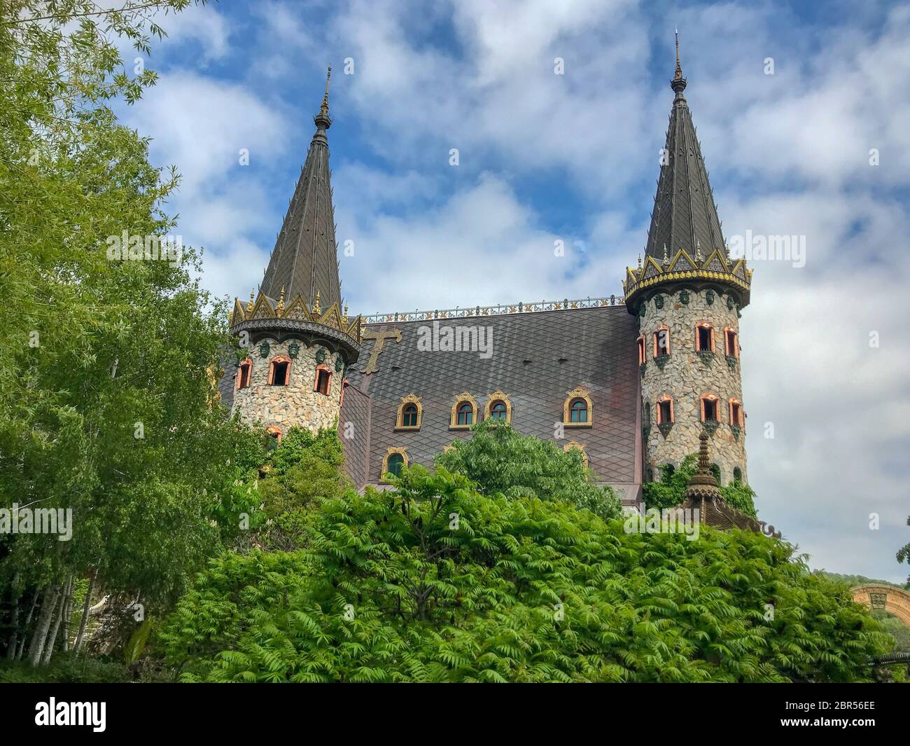 Beautiful View to Medieval Castle In Summer Stock Photo - Alamy