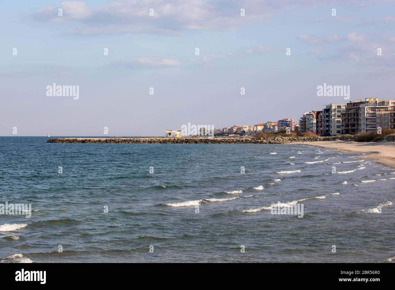 Beautiful Beach And Incredible Sea In Pomorie, Bulgaria Stock Photo - Alamy