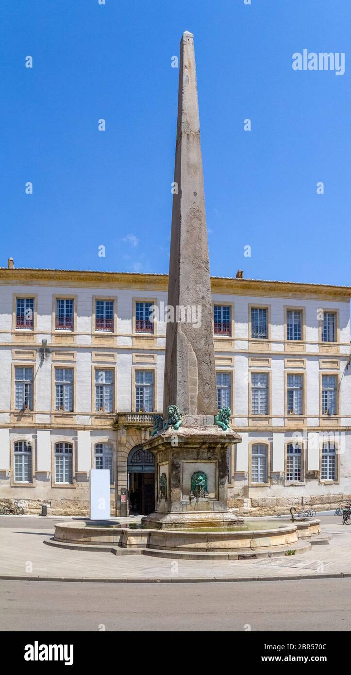 sunny city view of Arles in Provence area in southern France Stock ...