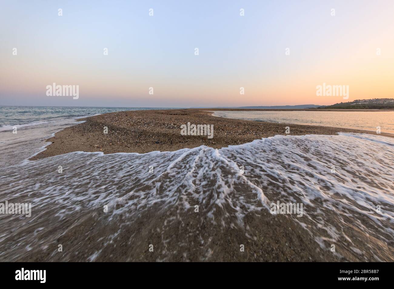 beach at Possidi Cape on the Kasandra Peninsula. Greece. Aerial view ...