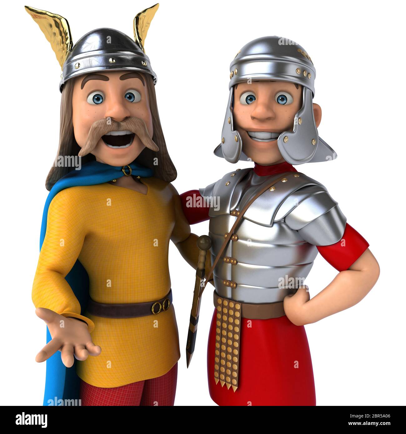 Roman and Gaul - 3D Illustration Stock Photo - Alamy