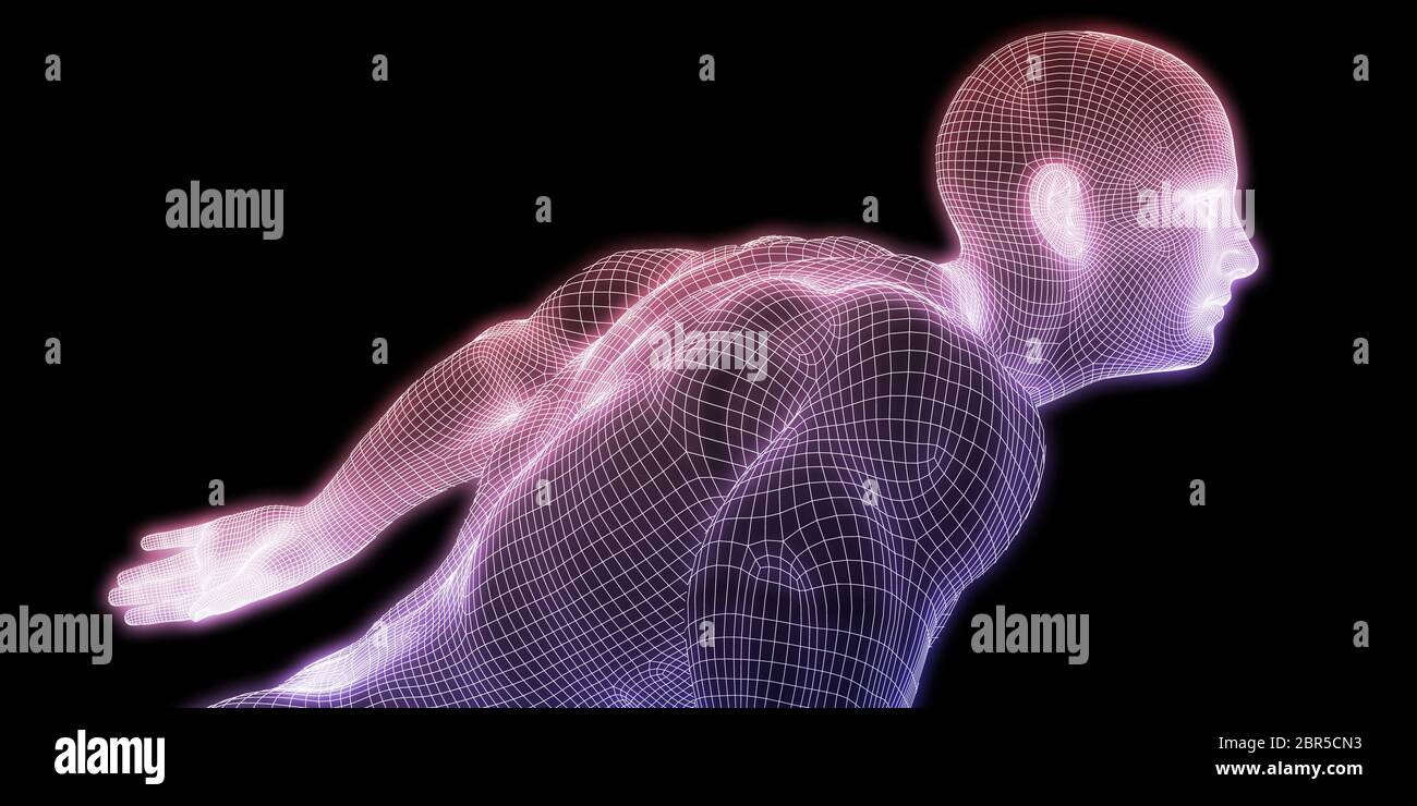 Medical Visualization of a Human Body in Motion Stock Photo - Alamy
