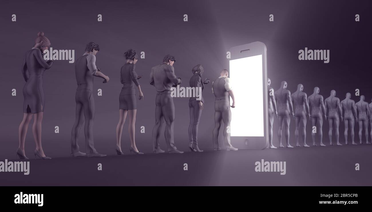 Technology Smartphone Turning People into Zombies Concept Stock Photo ...