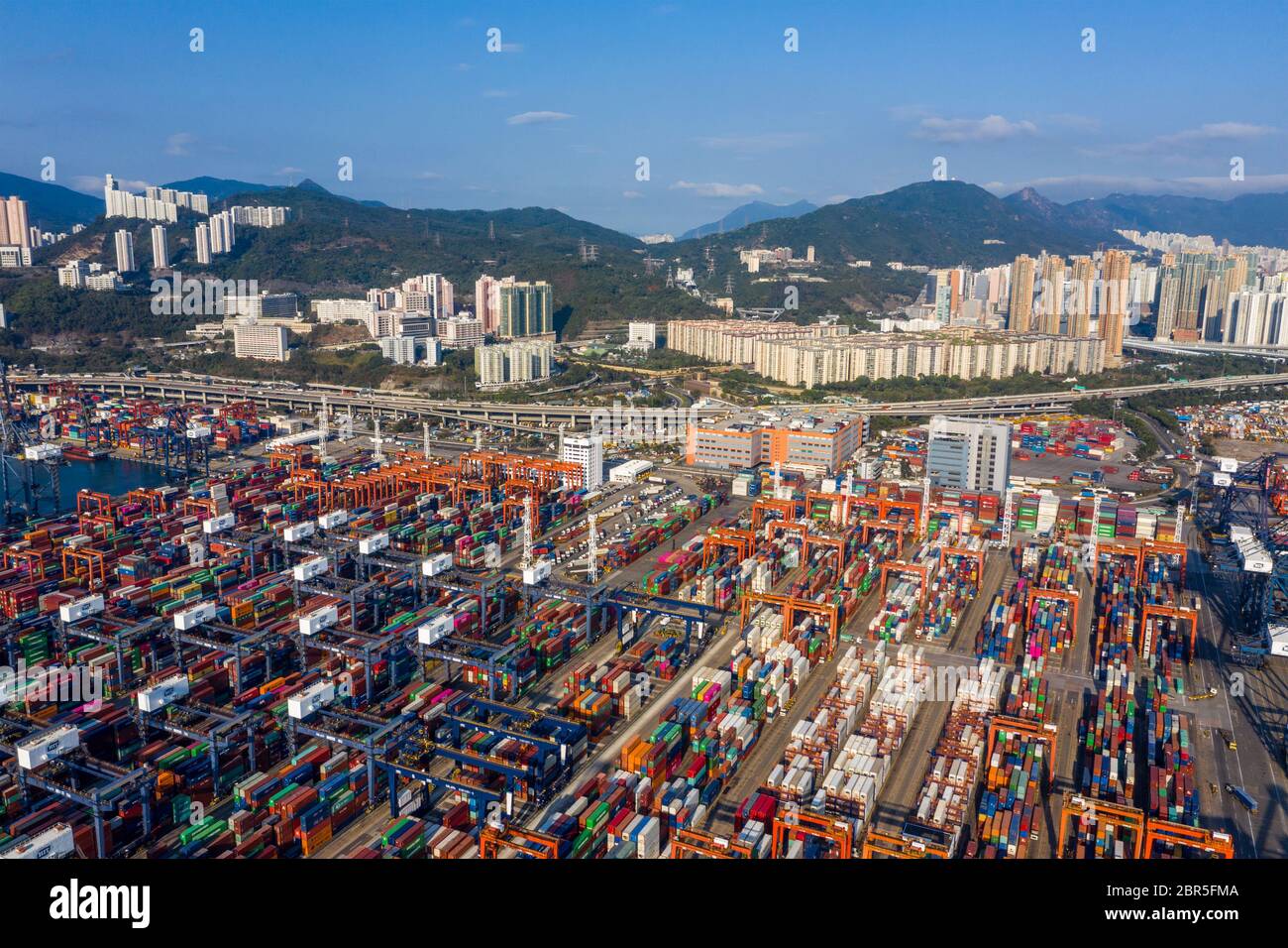 Kwai Tsing, Hong Kong, 12 February 2019: Container Terminals in Hong ...