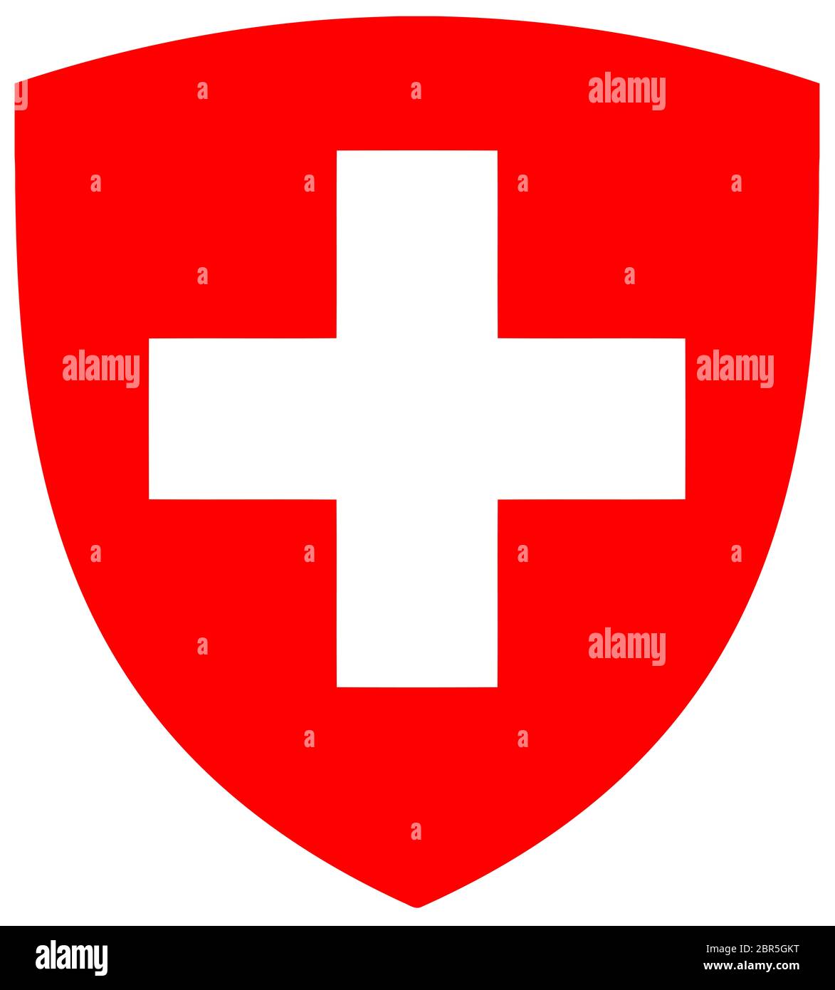 switzerland coat of arms red europe shield illustration Stock Photo - Alamy