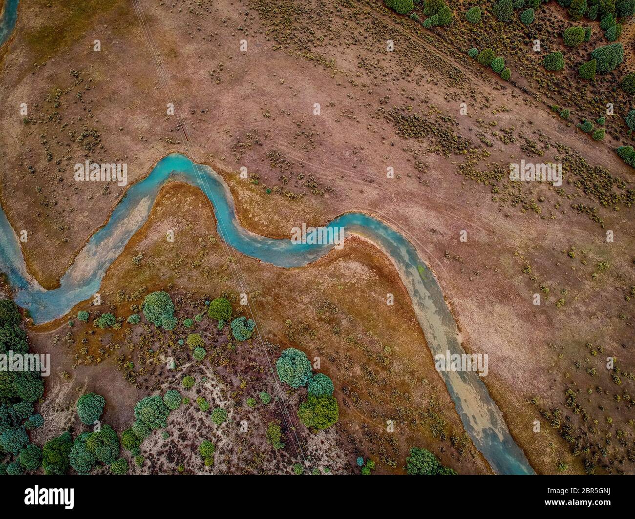Aerial View of Sevier river in Utah Stock Photo - Alamy
