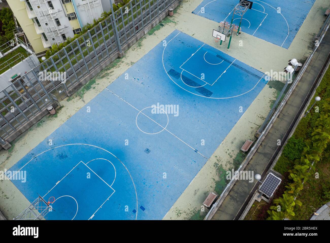 Top view of the basketball court Stock Photo - Alamy