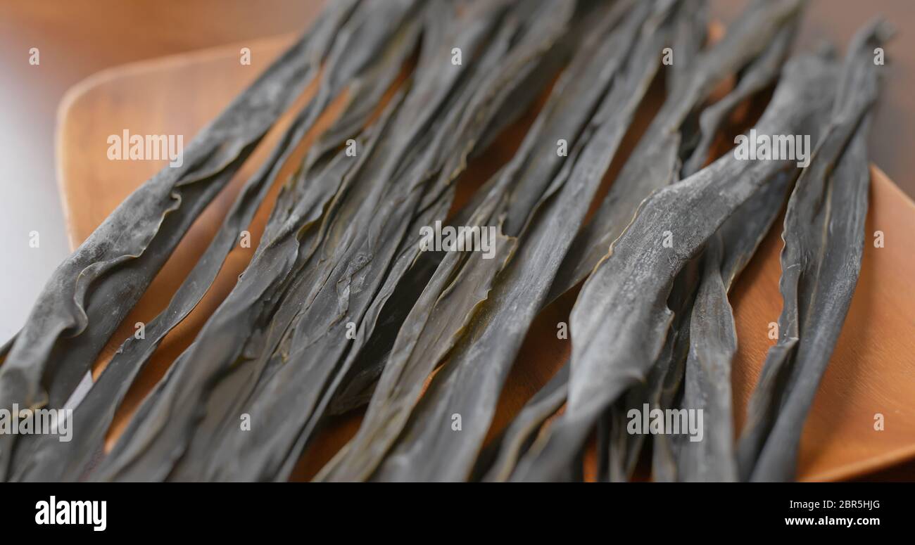 Dry Japanese konbu in close up Stock Photo - Alamy