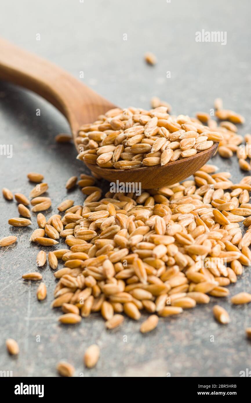 Spelt with spoon hi-res stock photography and images - Alamy
