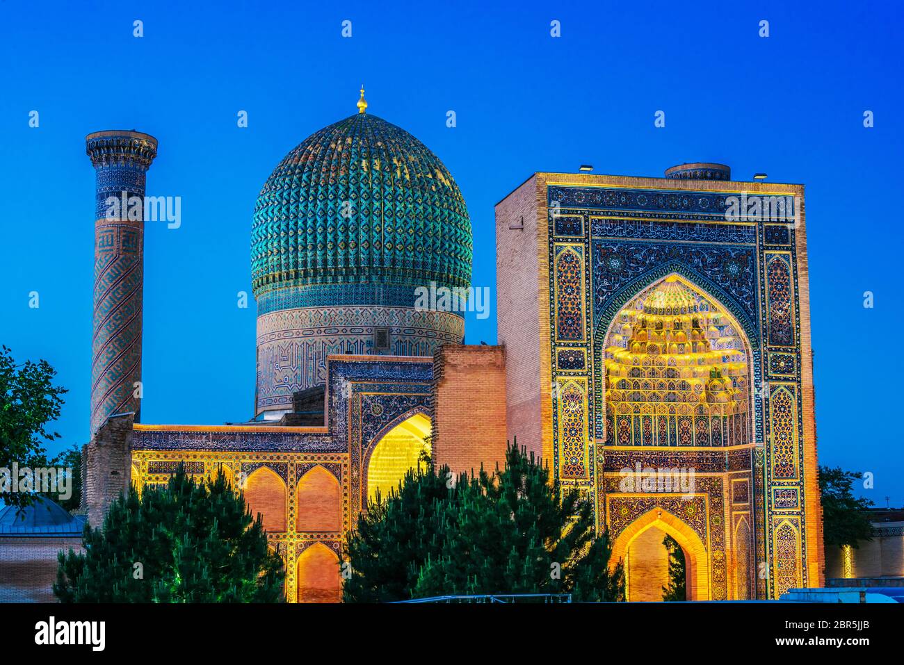 Gur-e-Amir or Guri Amir (Tomb of the King), a mausoleum of the Asian ...